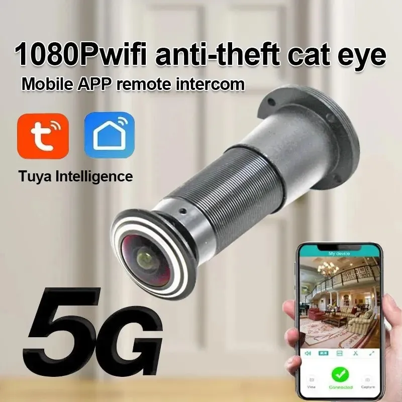 Tuya 5G Wide Angle Bidirectional Voice Cat Eye Smart Door Camera With ...