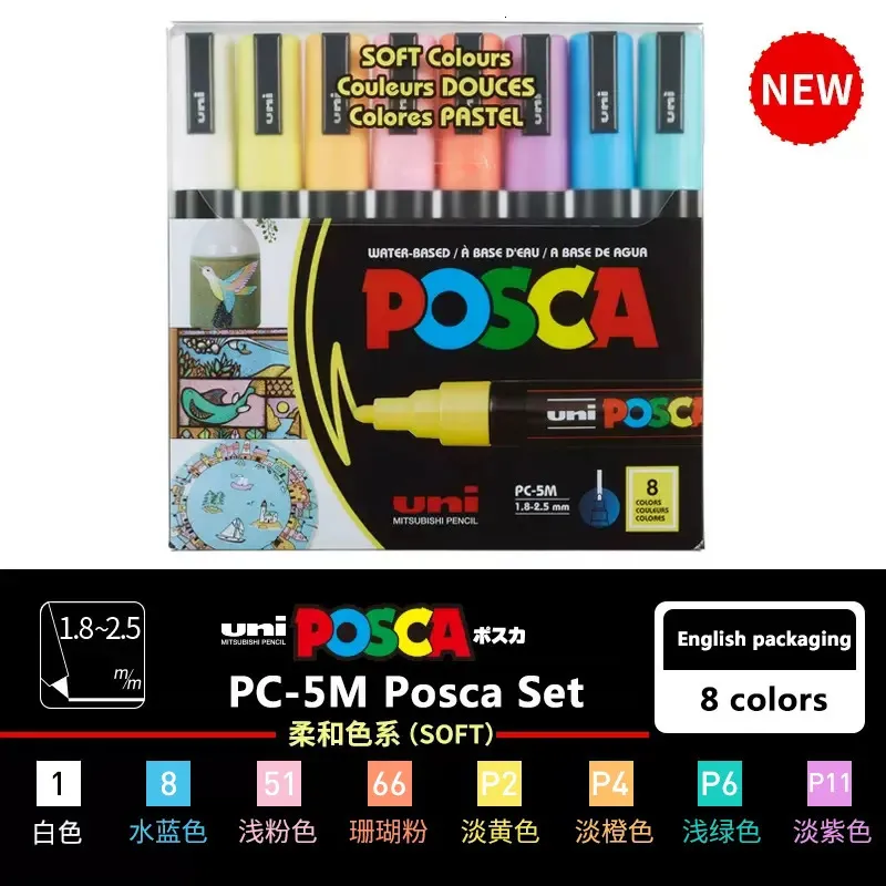 Wholesale Uni Posca Paint Marker Doodle PC 1M 5M Art Supplies For Rocks ...