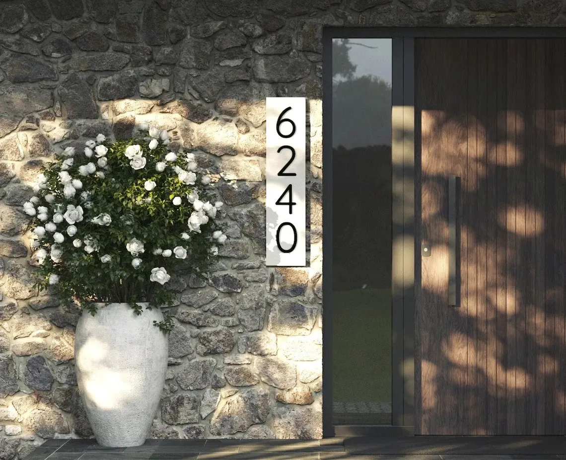 Custom Modern House Number Sign Matte Acrylic Address Digit Sign ...