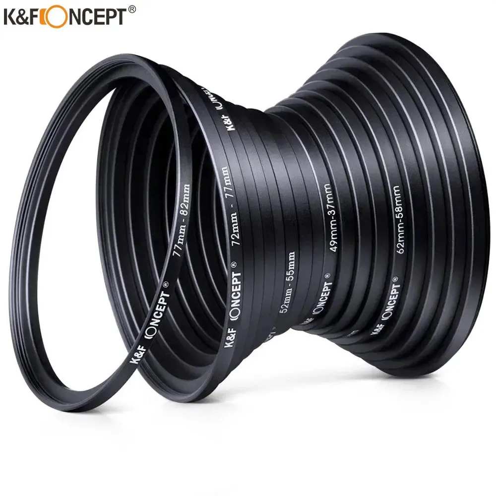 DHgate.com:Camera Lens Filter Step Up/Down Adapter Ring Kit - 18 Pcs ...