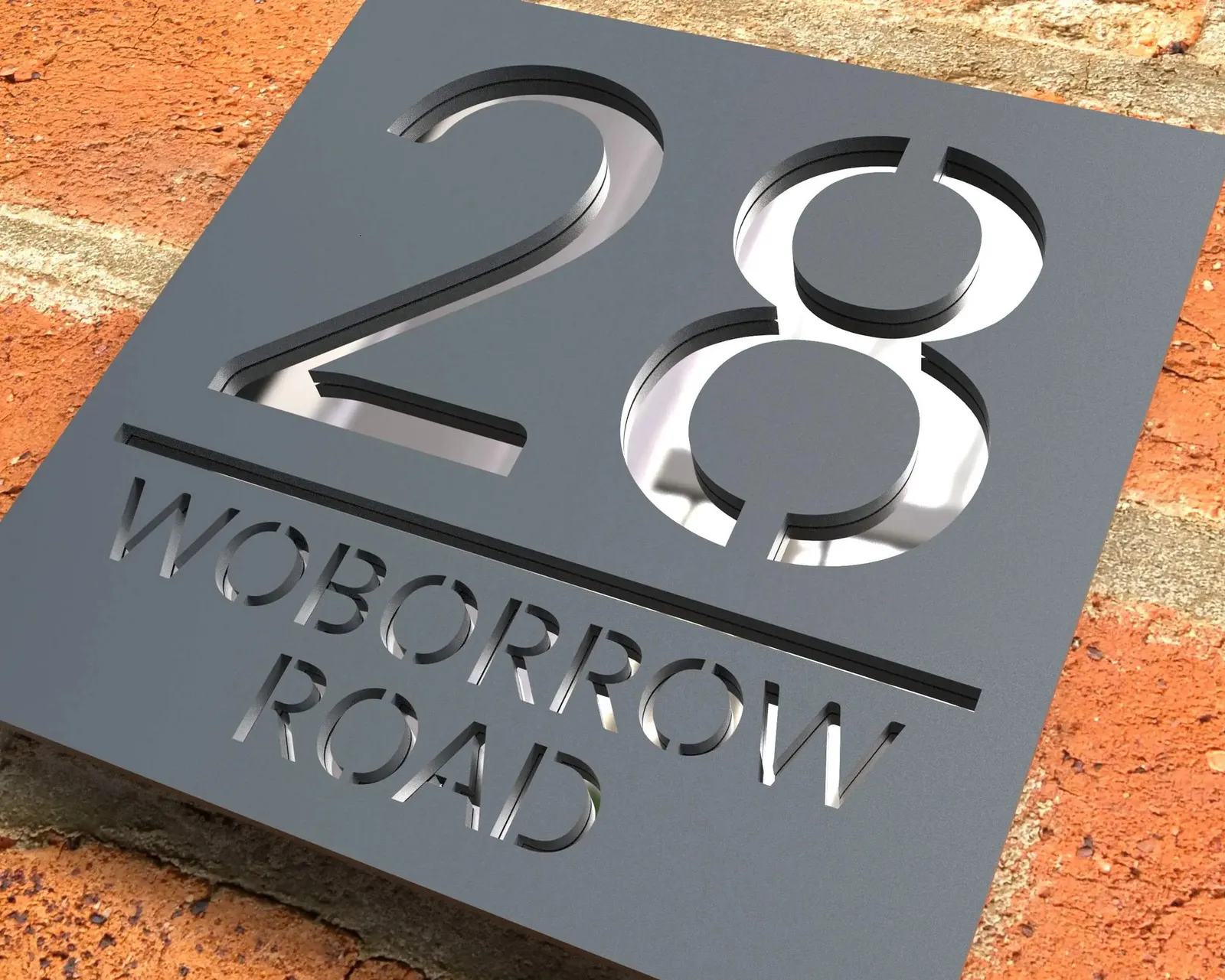 Personalized Door Plate: Custom Acrylic Modern House Numbers Sign For ...