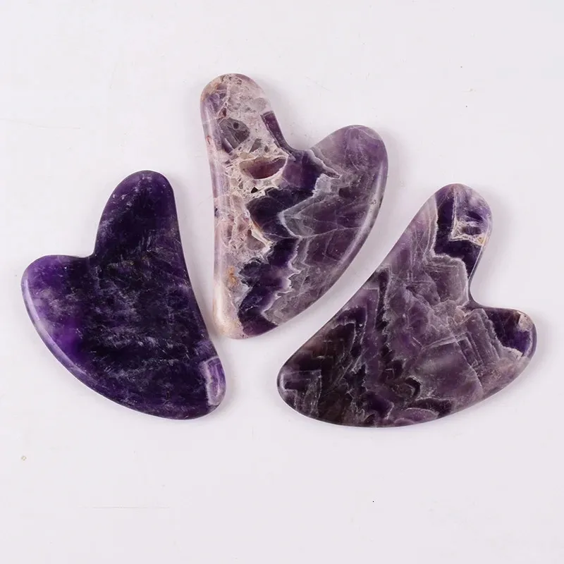 Amethyst Sawtooth Face Roller Natural Stone Crystal Massage Acupuncture ...