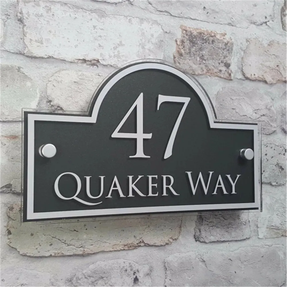 Custom Acrylic House Number Plate Polished Modern... From Kong09, $7.59 ...