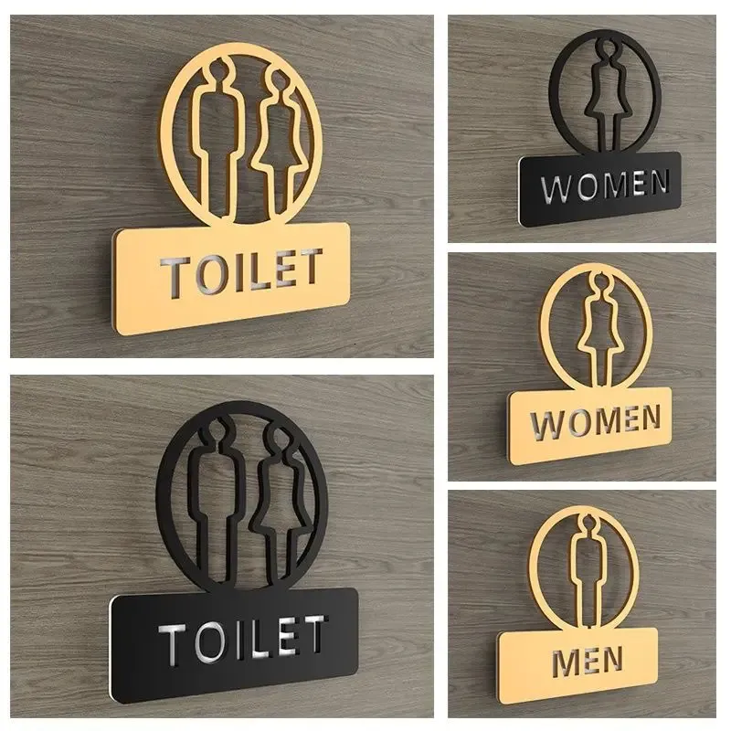 Creative Acrylic Toilet Signs Modern Bathroom Door... From Kong09, $9. ...