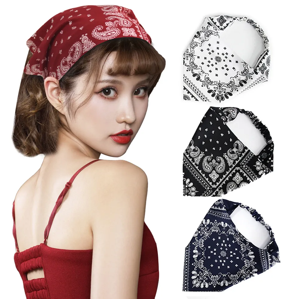 DHgate.com:Cashew flower cloth square elastic headband retro all-in-one ...