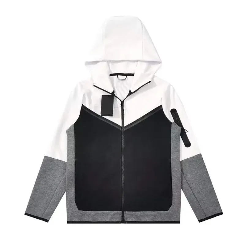Designer Full Zip Black Tech Fleece Hoodie Windrunner Sportswear Jacket ...