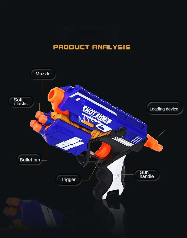Soft Bullet Manual Toy Gun For Parent Child Battle | EVA Foam Darts ...
