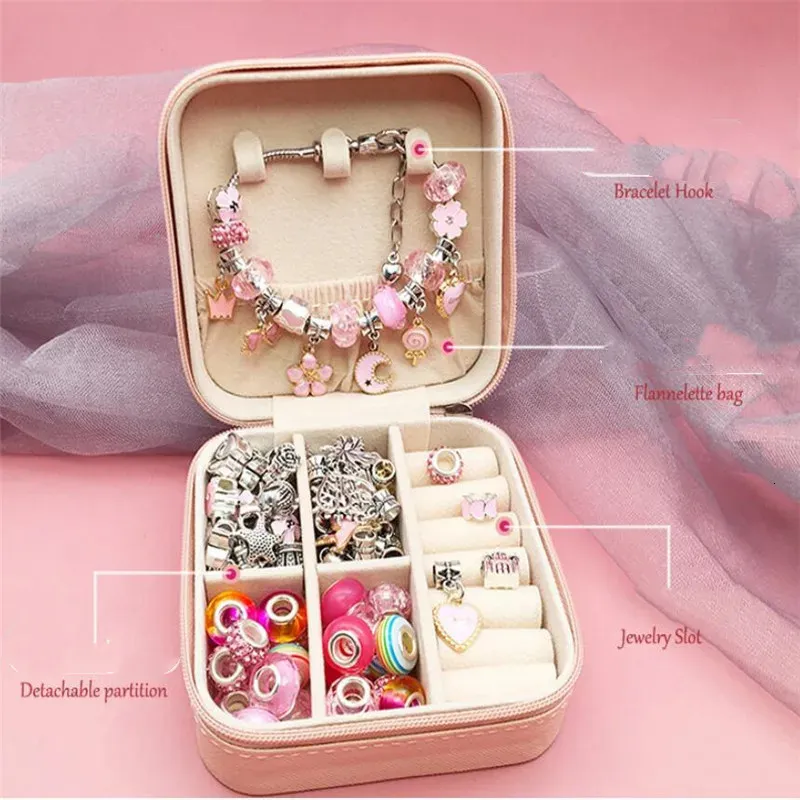DIY Toys Jewelry Making Kit: Charm Bracelet Necklace Present, Alloy ...