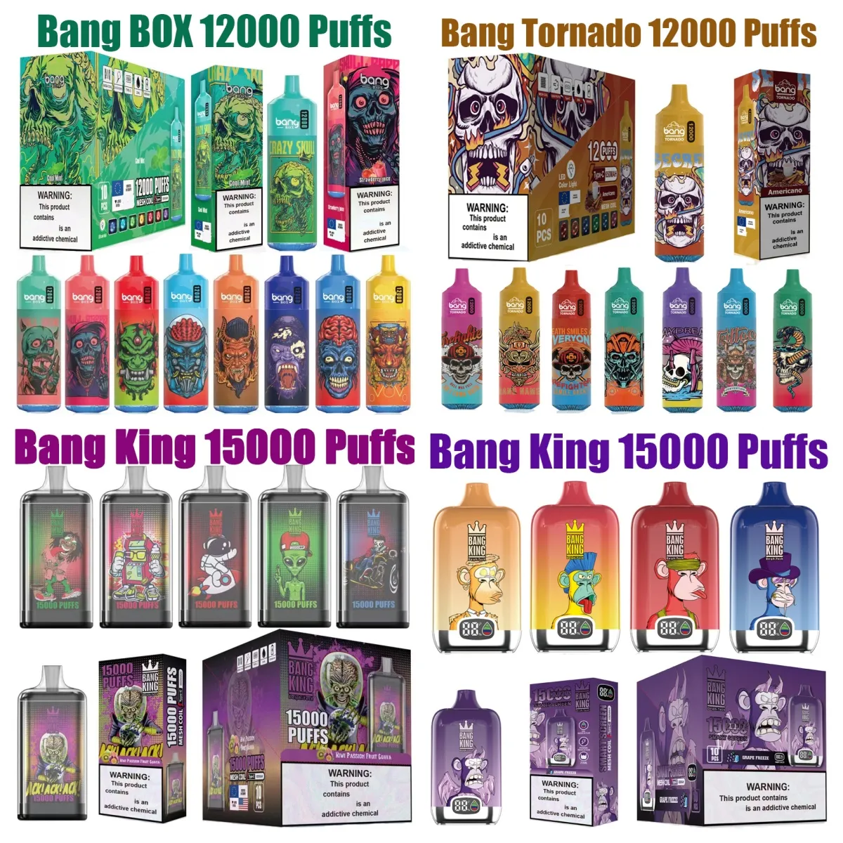 Bang Box Tornado King 12000 15000 Cigarros Eletrônicos Descartáveis de ... Bang Box Tornado King 12000 15000 Cigarros Eletrônicos Descartáveis de ...
