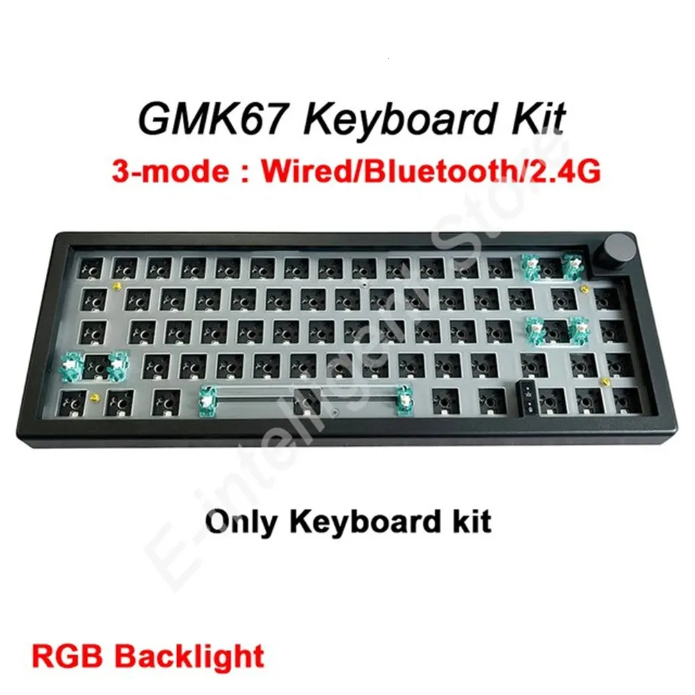 GMK67 GMK87 Kit Swappable Mechanical Keyboard Bluetooth 24G Wireless RGB Backlit Gasket ...
