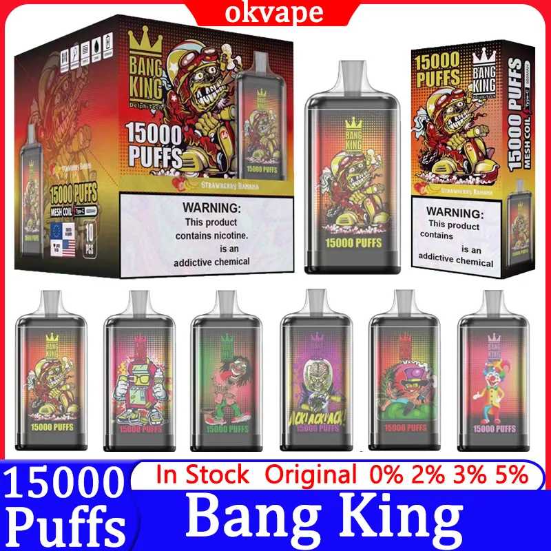 Bang King Puff 15k 15000 Sbuffi Sigarette Elettroniche Usa E Getta Vape ...