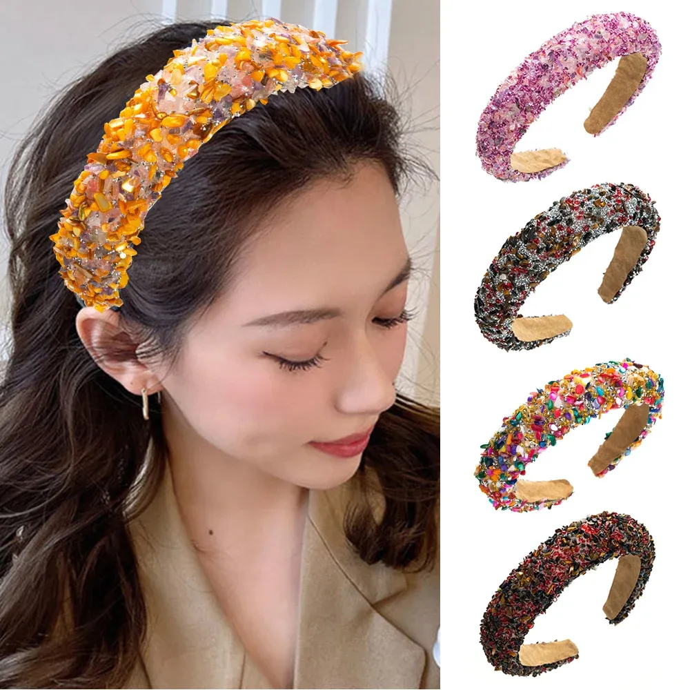 DHgate.com:Shiny Crystal Rhinestone Padded Headband Hair Hoop, 4 Pcs ...