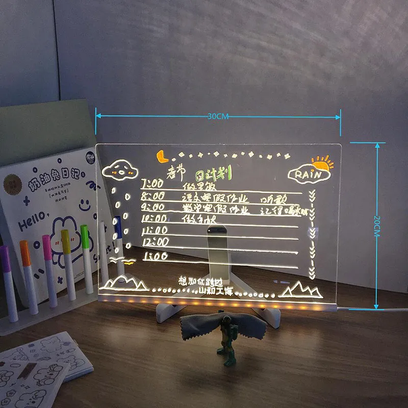 Luminous Writing Transparent Message Board Light, Clear Acrylic Sheets ...