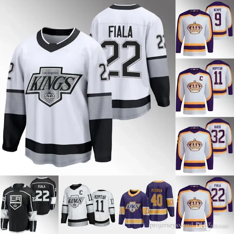 Los Angeles Custom Kings 22 Kevin Fiala Jersey Quinton Byfield Dustin ...