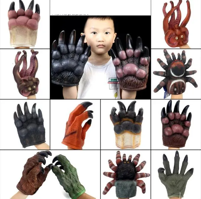 Spider Puppet Dinosaur Hand Puppet Animal Action Finger Children ...