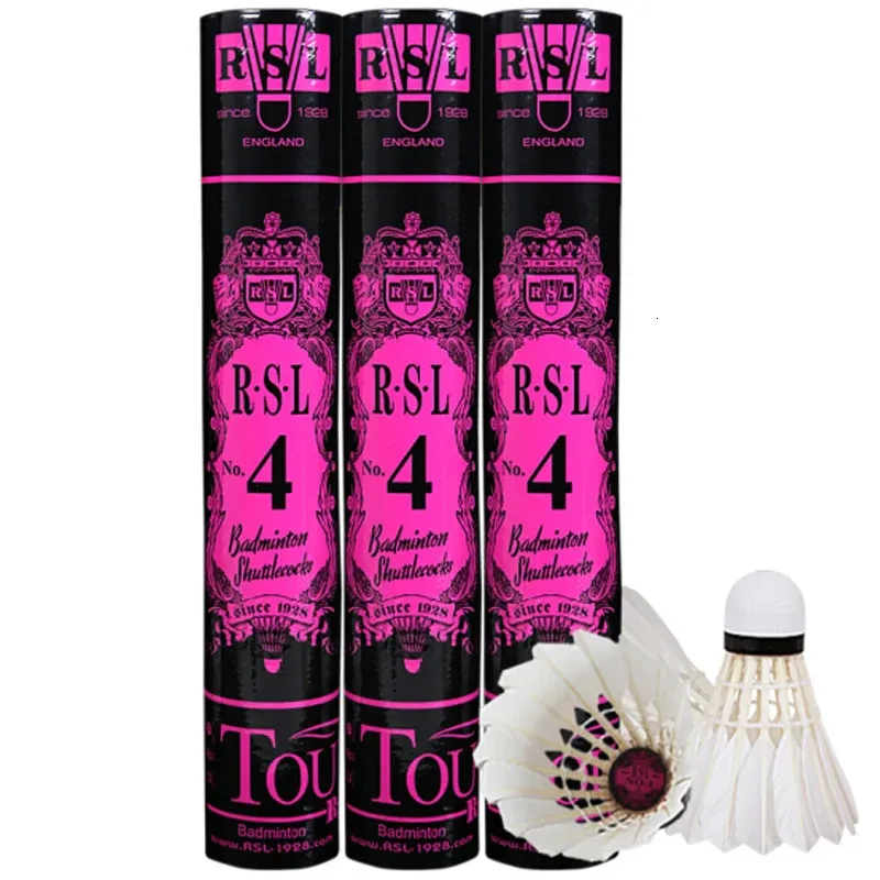 Premium Badminton Shuttlecocks - 100 RSL Tourney No.4 Duck Feather ...
