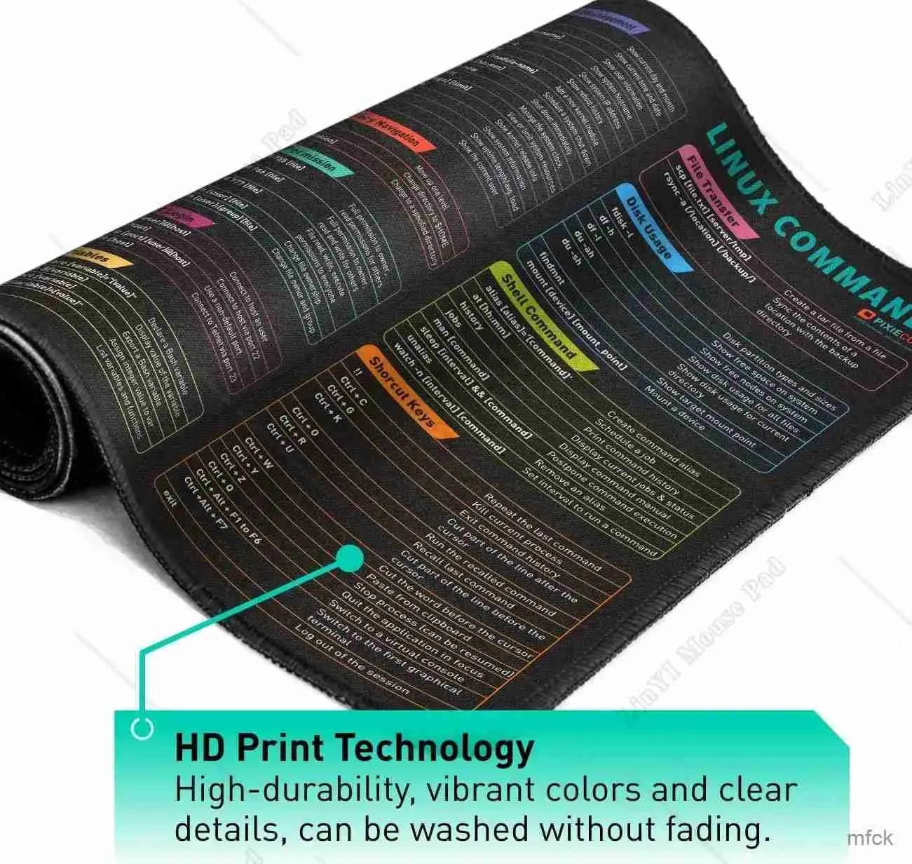 XXL Programming Mouse Pad - Large Gaming Desk Mat with Command Line ...