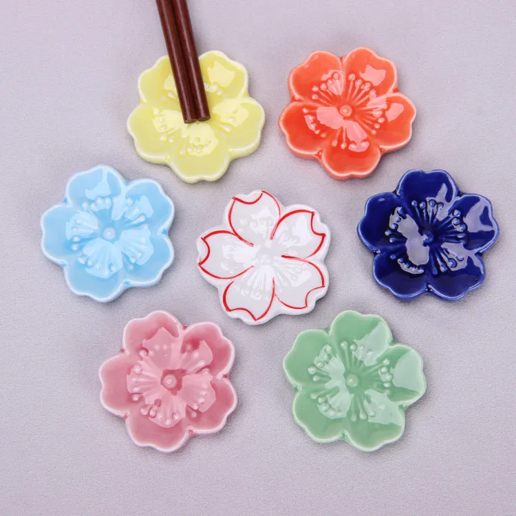 DHgate.com:Ceramic Flower Chopstick Rest, Multi-Color Cherry Blossom ...