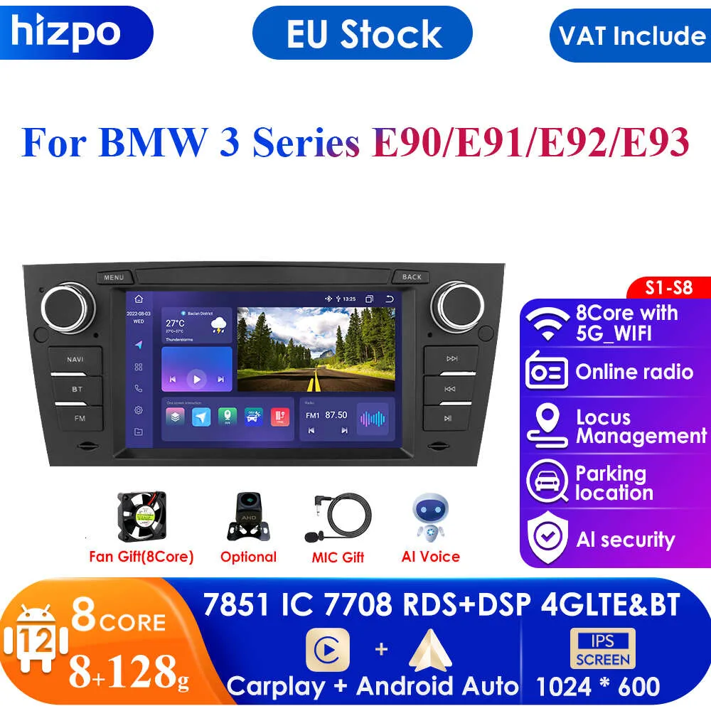 Android 10 Car Stereo for BMW 3 Series E90/E91/E92/E93 - 2 Din GPS Navigation, EU Stock, NO-VAT ...
