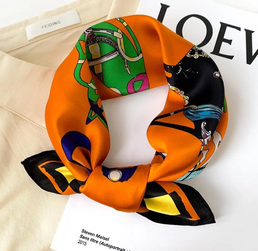 Real Silk Scarf for Women - Elegant Printed Square Head Scarf, Soft ...