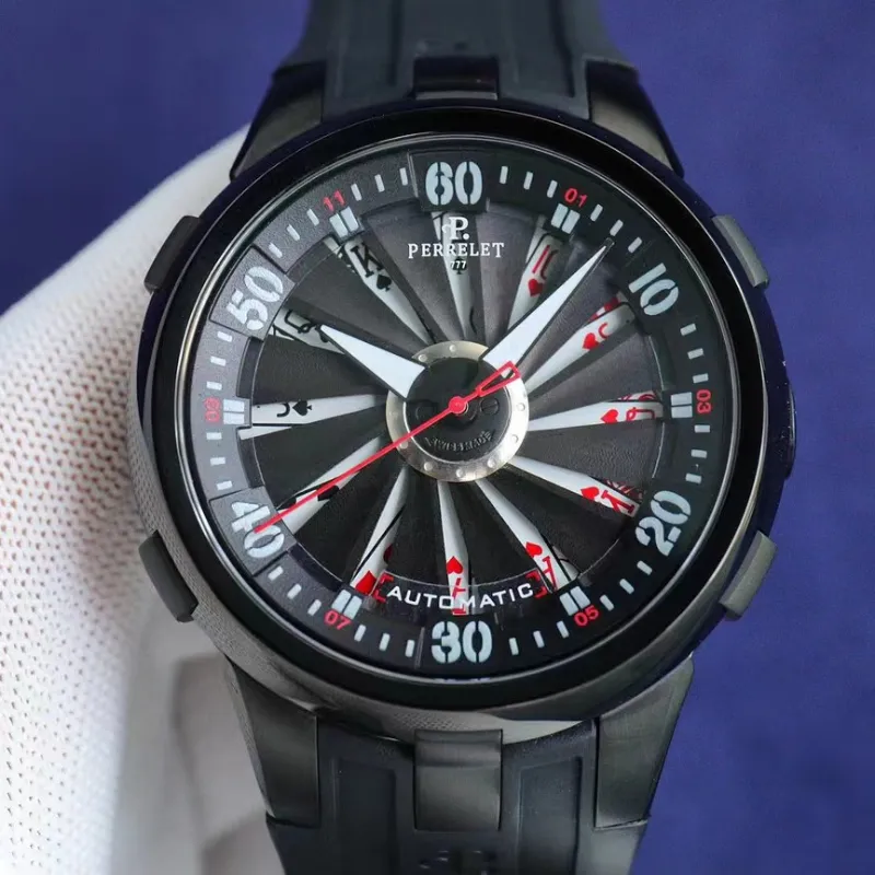 Luxury Skeleton Watches Titanium Automatic Watch: Men's Dual Gyro ...