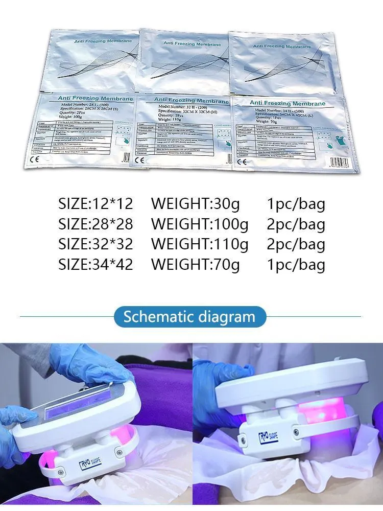 Antifreezing Membrane Cold Pads for Fat Freezing 13.4 × 16.5 in, 10.6 × ...