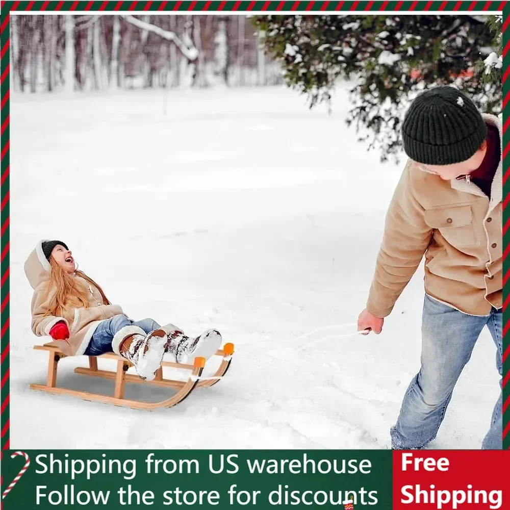 DHgate.com:Ice-Ready Wooden Sled for Kids | Foldable, Weather-Resistant ...