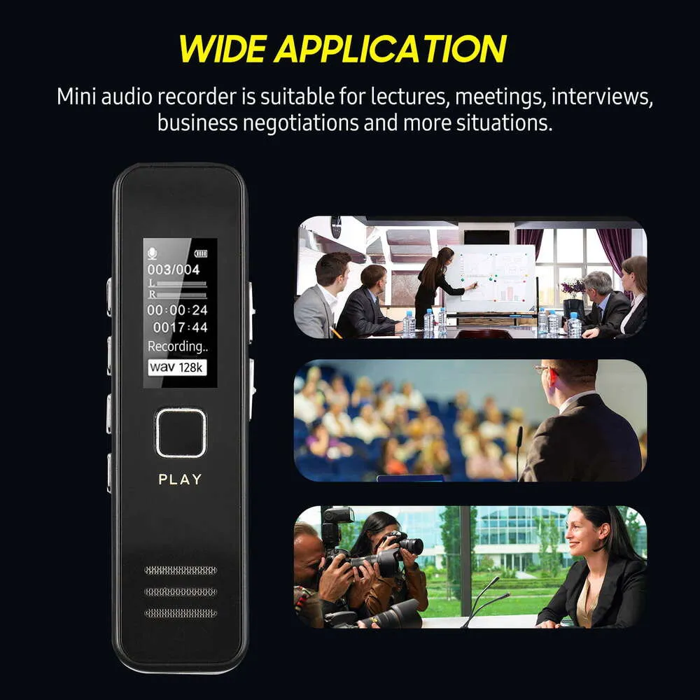 Digital 128GB Voice Recording Device With Playback, MP3 Music Player ...