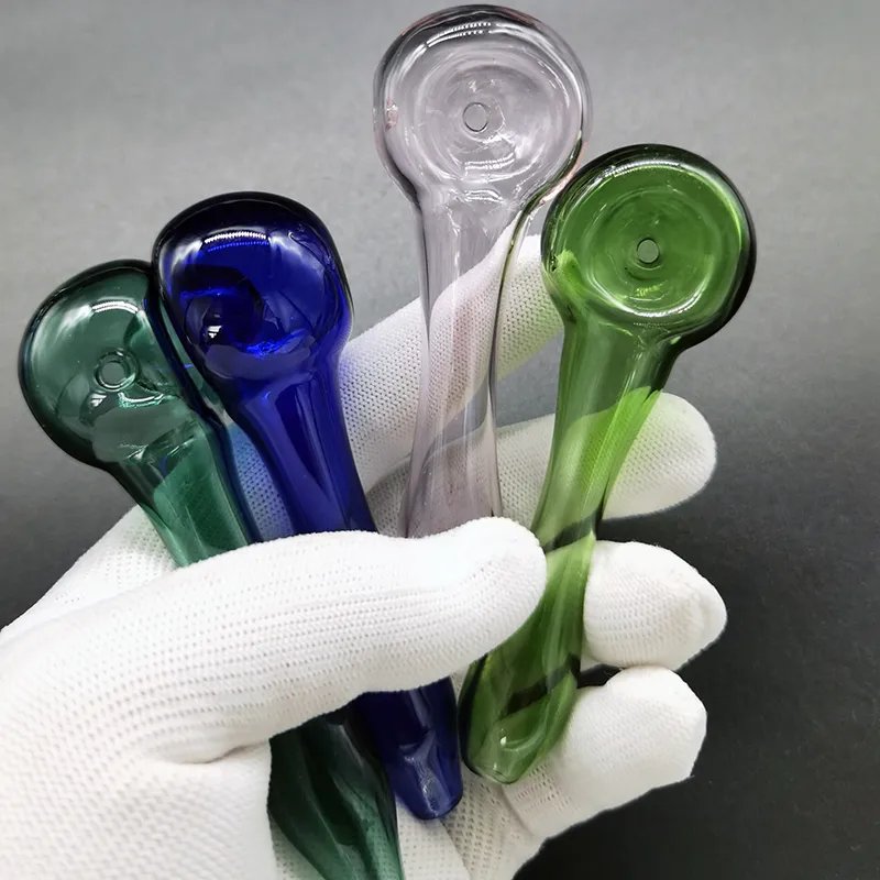 Oil Burner Pipes 4.0 Inch Colorful Glass Tube With Thick Pyrex Spoon ...