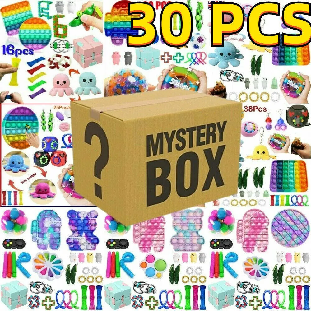 Surprise Mystery Fidget Toy Box: 24 Unique Anti-Stress Sensory Toys for Kids and Adults from ...