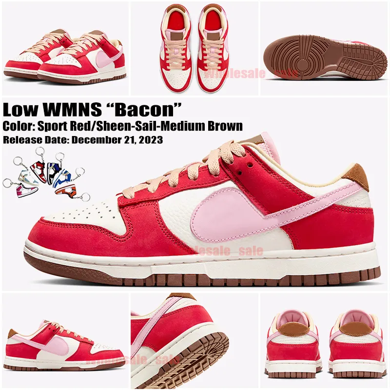 Red Designer Sneakers: Sport Running Shoes Bacon Sheen Trainers For Men ...