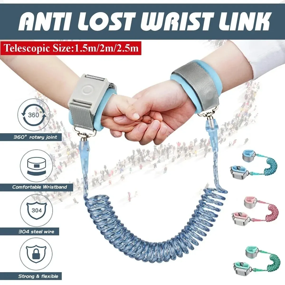 Toddler Safety Wrist Leash: Anti-Lost Link, Walking Hand Belt - Secure ...