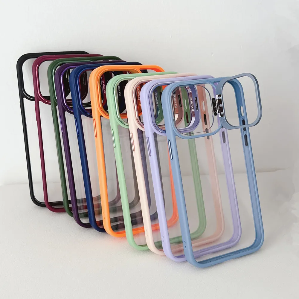 Transparent TPU Case With Invisible Metal Holder For IPhone 11/12/13/14 ...