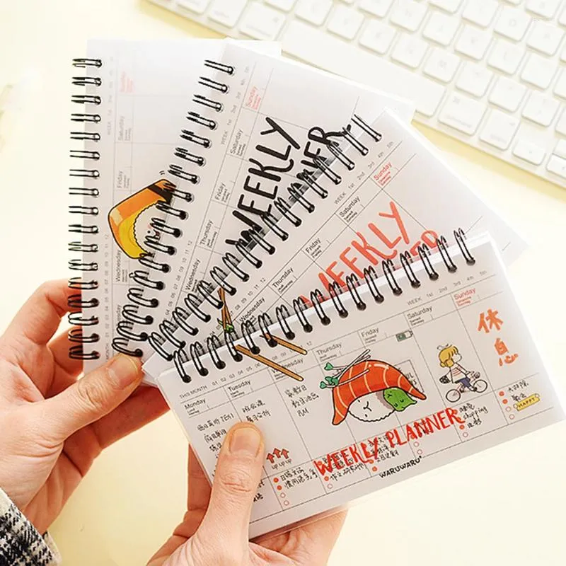 Wholesale Cute Kawaii Cartoon Weekly Planner 50pages Coil Notebook ...