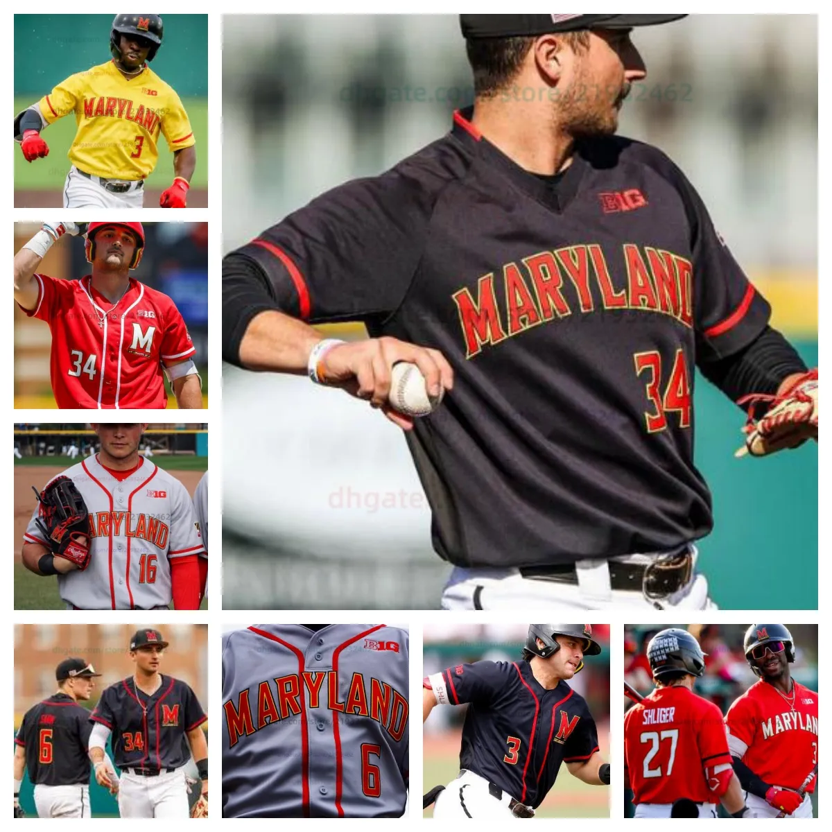 Maryland College Baseball Jersey - Custom NCAA Team Jersey: Sarcone ...
