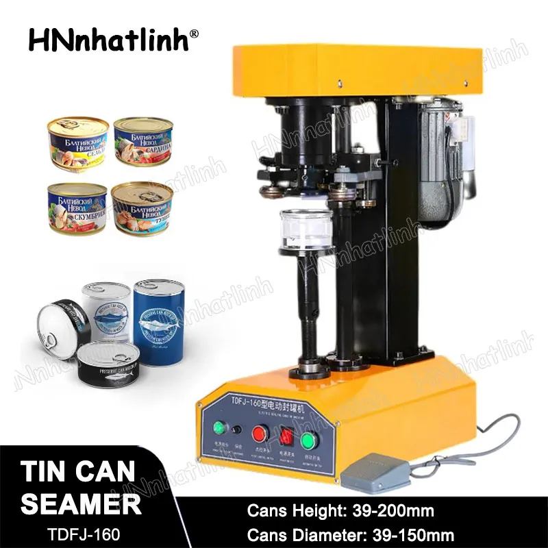 Electric Benchtop Can Seamer - Round Tin Can Sealing Machine for ...