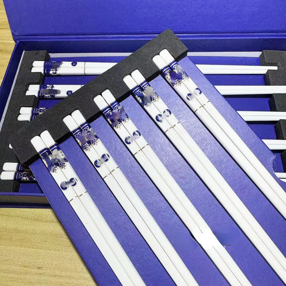 DHgate.com:Ceramic Chopsticks Set, 10 Pairs Bone China Tableware ...