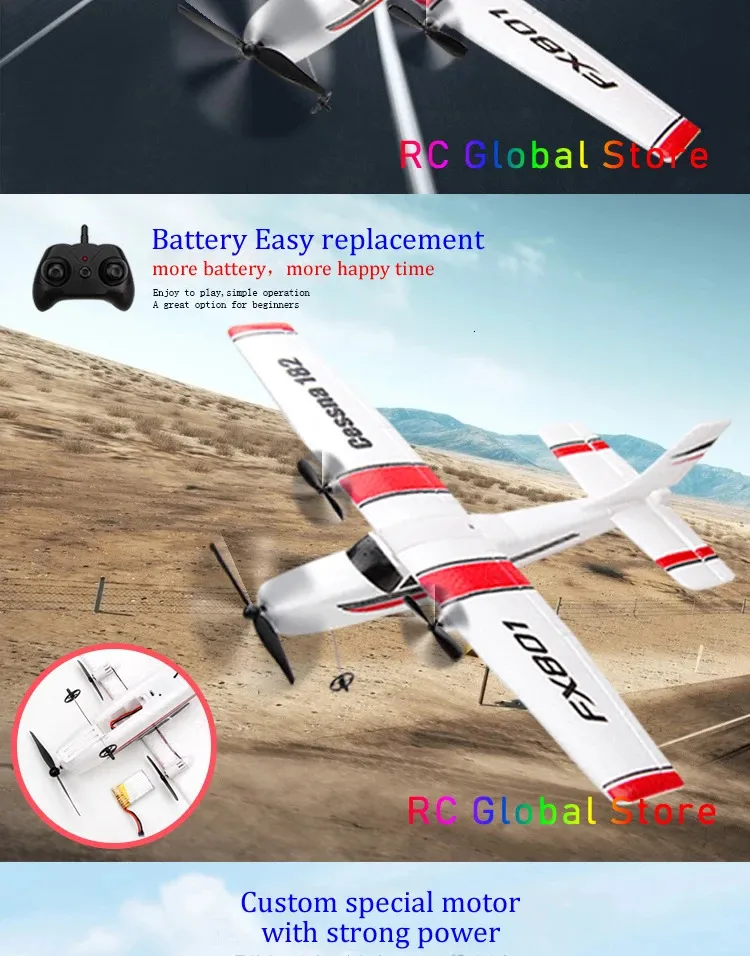 Beginner Electric Airplane RC RTF Epp Foam UAV Remote Control Glider ...