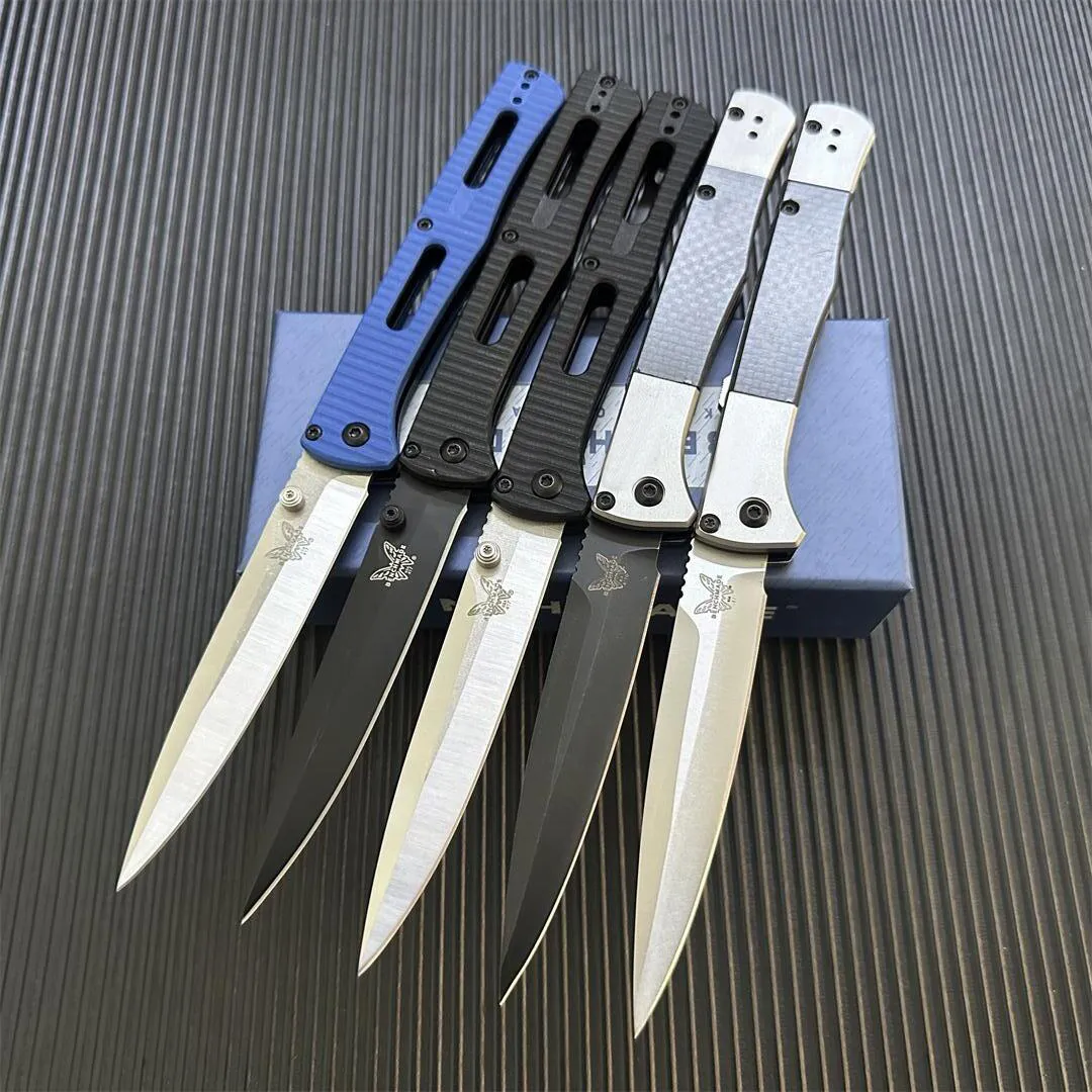 Benchmade 417/4170BK Auto Fact Folding Knife 3.95 S90V Black DLC Spear ...