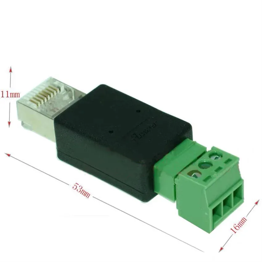 RJ45 to 3Pin Terminal RS485 Wiring Terminal Crystal Head Network Cable ...