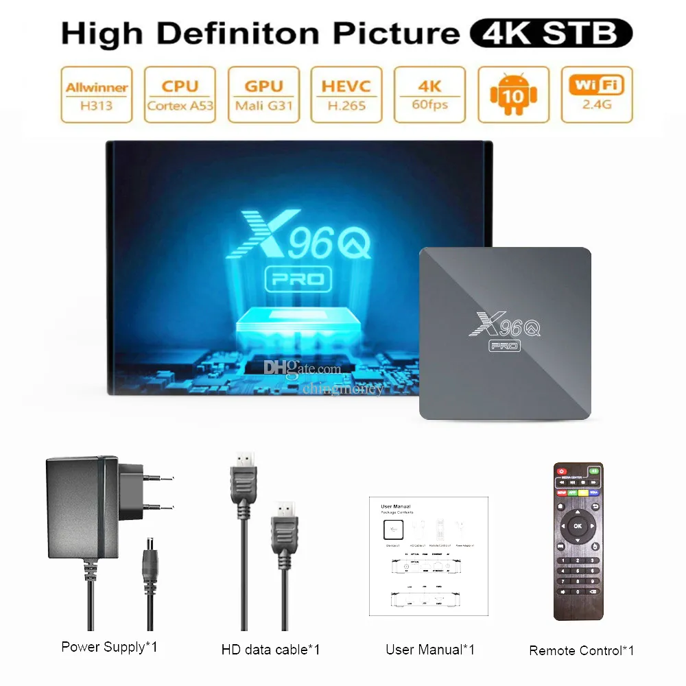 DHgate.com:4K UHD Android TV Box, 1GB/2GB RAM 8GB/16GB ROM, H313 Quad ...