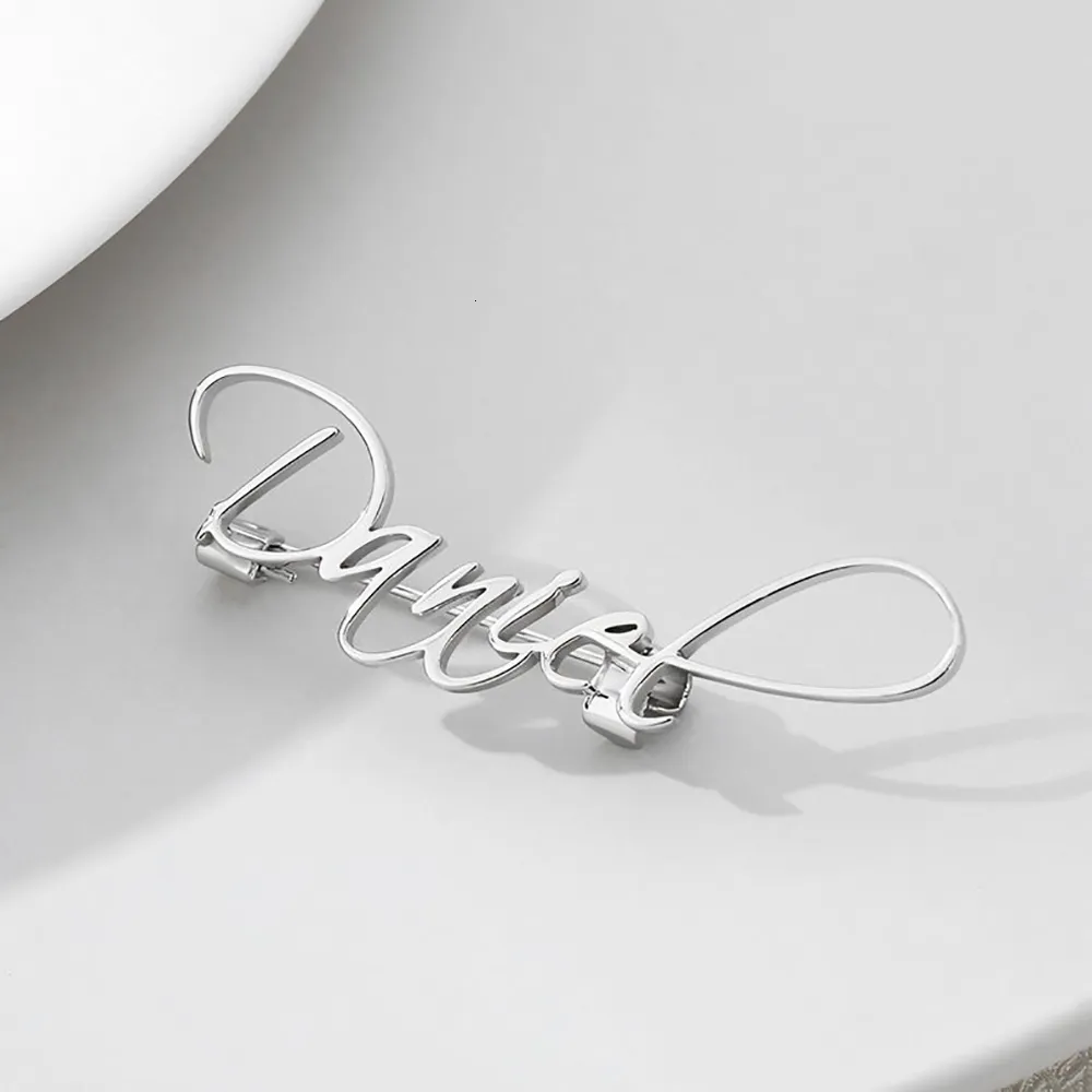 Personalized Name Plate Brooch Pins Stainless Steel Custom Name ...