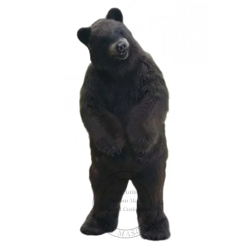 Cartoon Themed Full Body Black Bear Realistic Bear Mascot Costume For ...