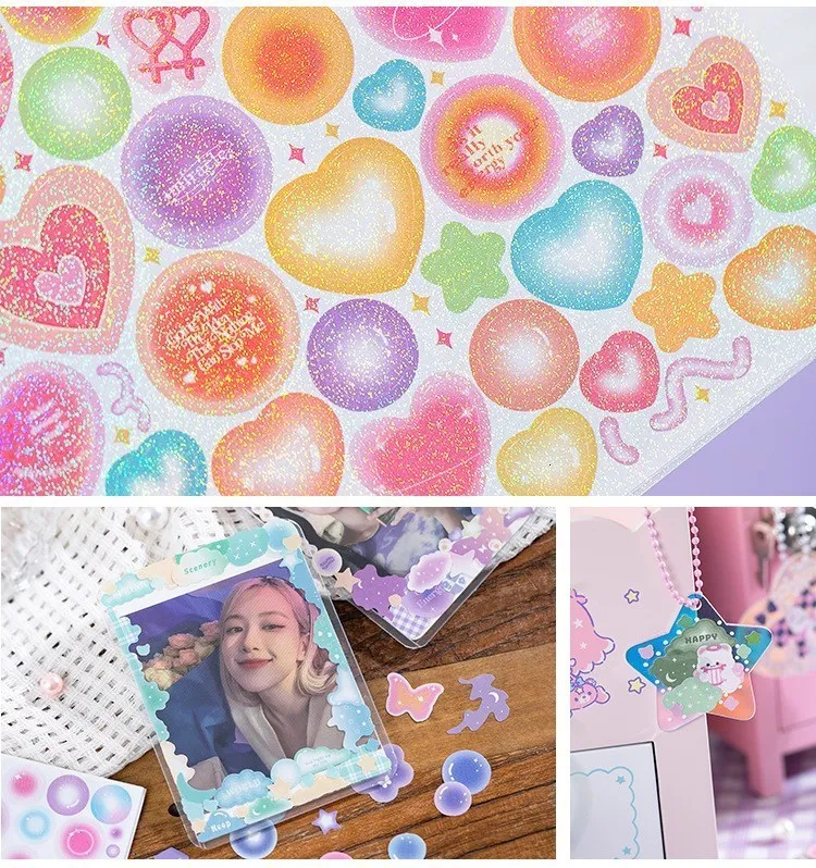 Wholesale Kawaii 50 Sheets Holographic Sticker Laminate For ...