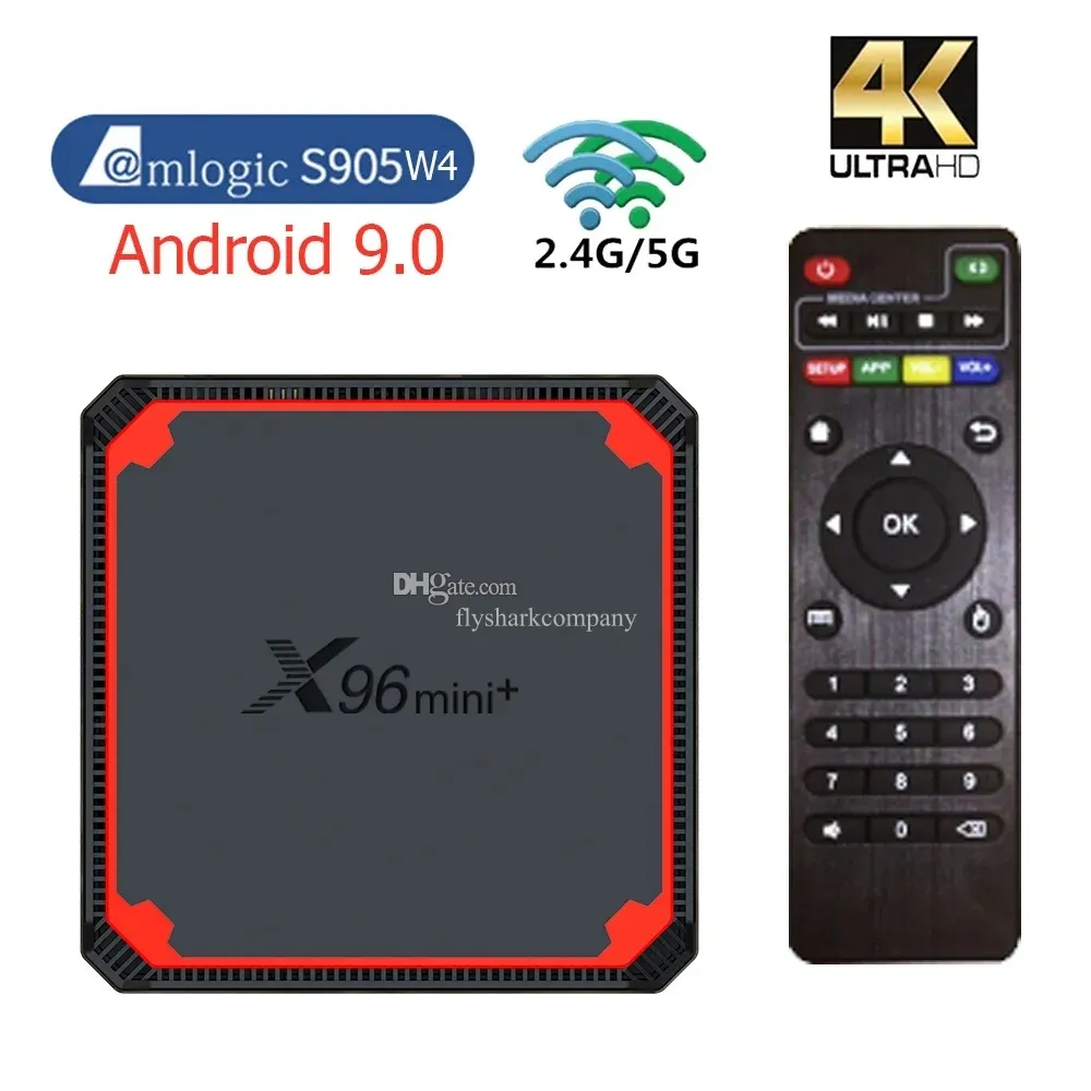 X96 Mini Plus TV Box Android 9.0 Amlogic S905W4 2.4G 5G Dual Wifi 2GB ...