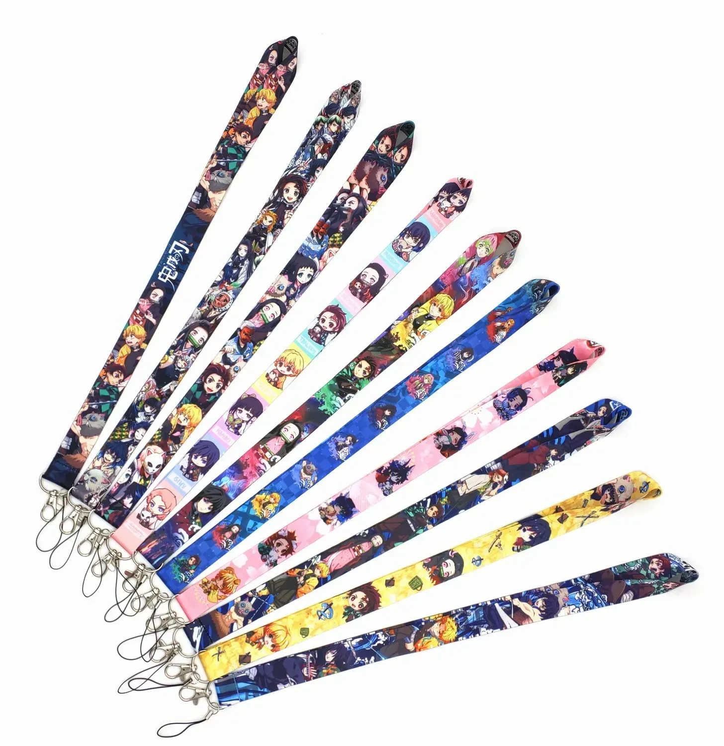 Kimetsu No Yaiba Demon Slayer Anime Key Lanyard Set Fashionable Neck ...
