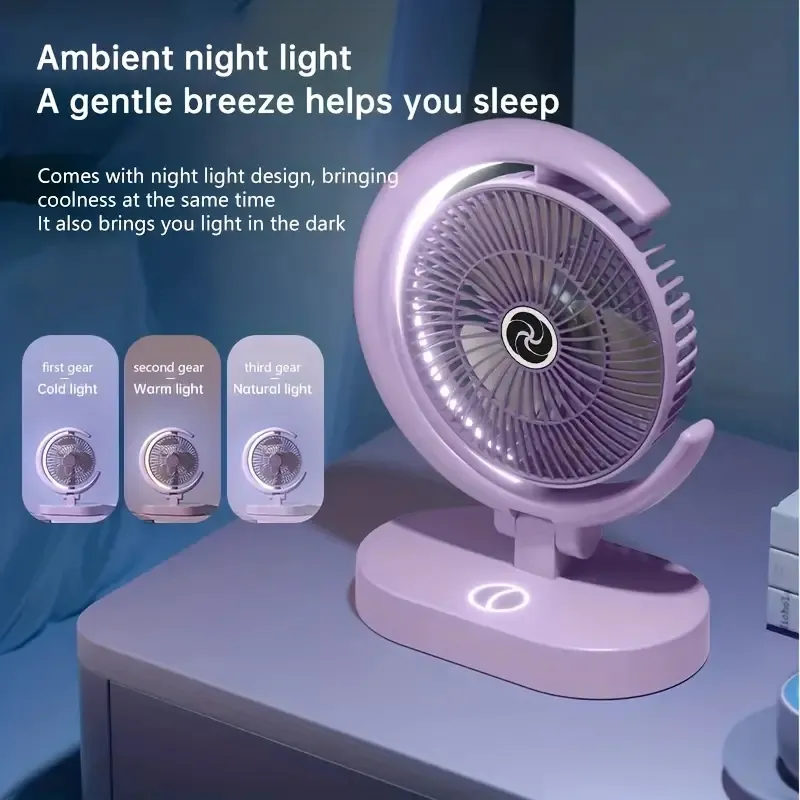 Usb Rechargeable Small Fan, Mini Portable Noiseless Desktop Fan, For ...