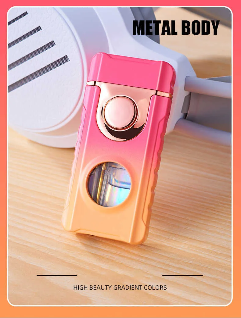 Cool Gradient Double Flame Lighter - Unique Two-Way Ignition, Visible ...