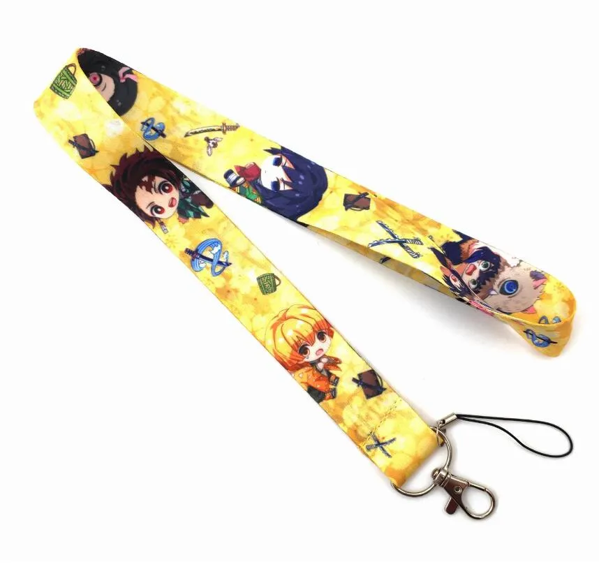 Kimetsu No Yaiba Demon Slayer Anime Key Lanyard Set Fashionable Neck ...