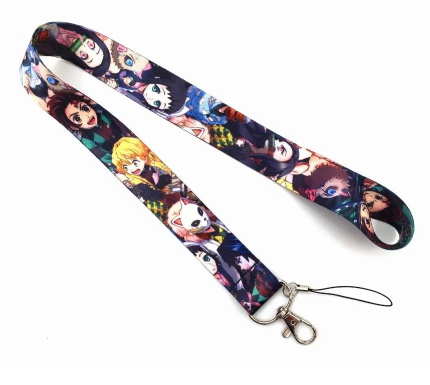 Kimetsu No Yaiba Demon Slayer Anime Key Lanyard Set Fashionable Neck ...